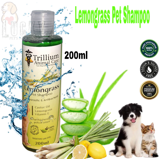 Trillium Lemongrass Antiparasitic & Conditioning Shampoo 200ml Cats ...